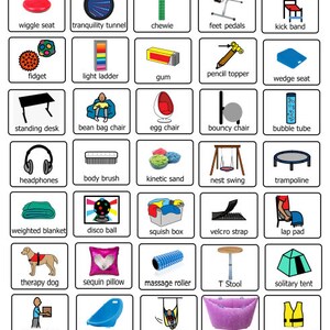 Boardmaker Sensory Break/create Your Own Sensory Card PEC Visual - Etsy