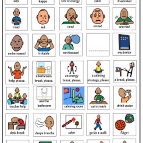 Boardmaker I Feel I Need I Want Card/create Your Own PEC - Etsy