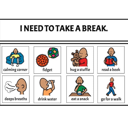 Boardmaker Take a Break Visual Prompting Card - Etsy