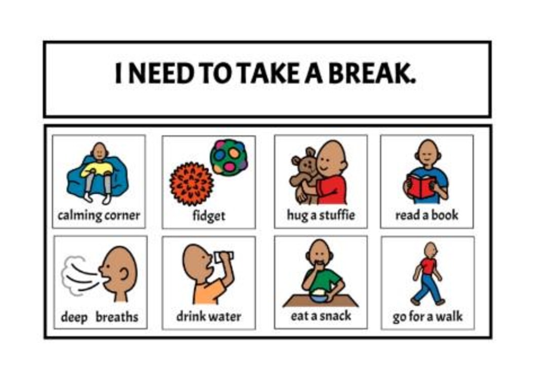 Boardmaker Take a Break- Visual Prompting Card - Etsy