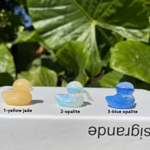 1.2'' Crystal Duck, Mini Crystal Animal Carvings, Gemstone Duck ...