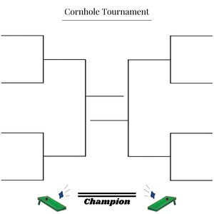 Cornhole Bracket, Sports Bracket, 4 Printable Sports Brackets, 32, 16 ...