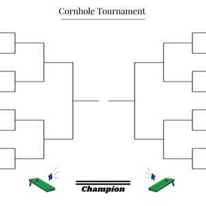 Cornhole Bracket, Sports Bracket, 4 Printable Sports Brackets, 32, 16 ...