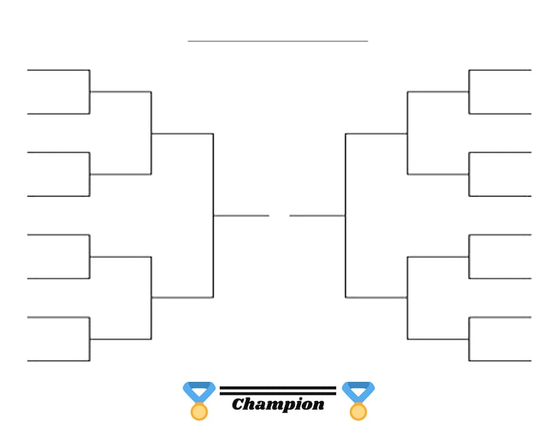 16 Team Tournament Bracket, Sports Bracket, Printable Sports Brackets ...