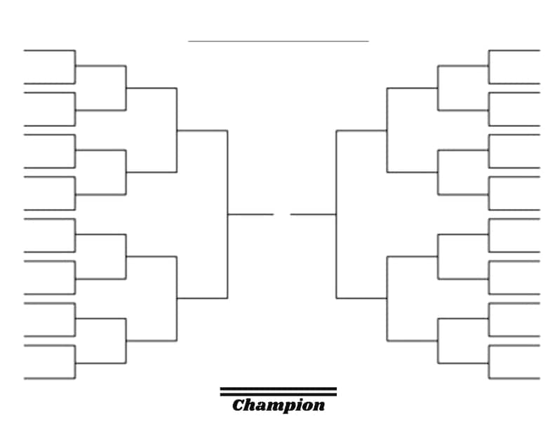 32 Team Tournament Bracket, Printable Sports Pool (PDF) - Etsy
