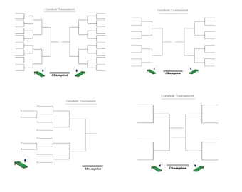 Sports Bracket Printable. 8 16 32 Team Bracket. Tournament - Etsy