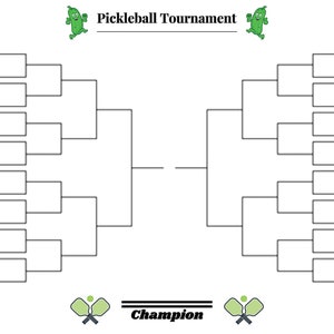32 Team Pickleball Tournament Bracket, Sports Bracket, Printable Sports ...