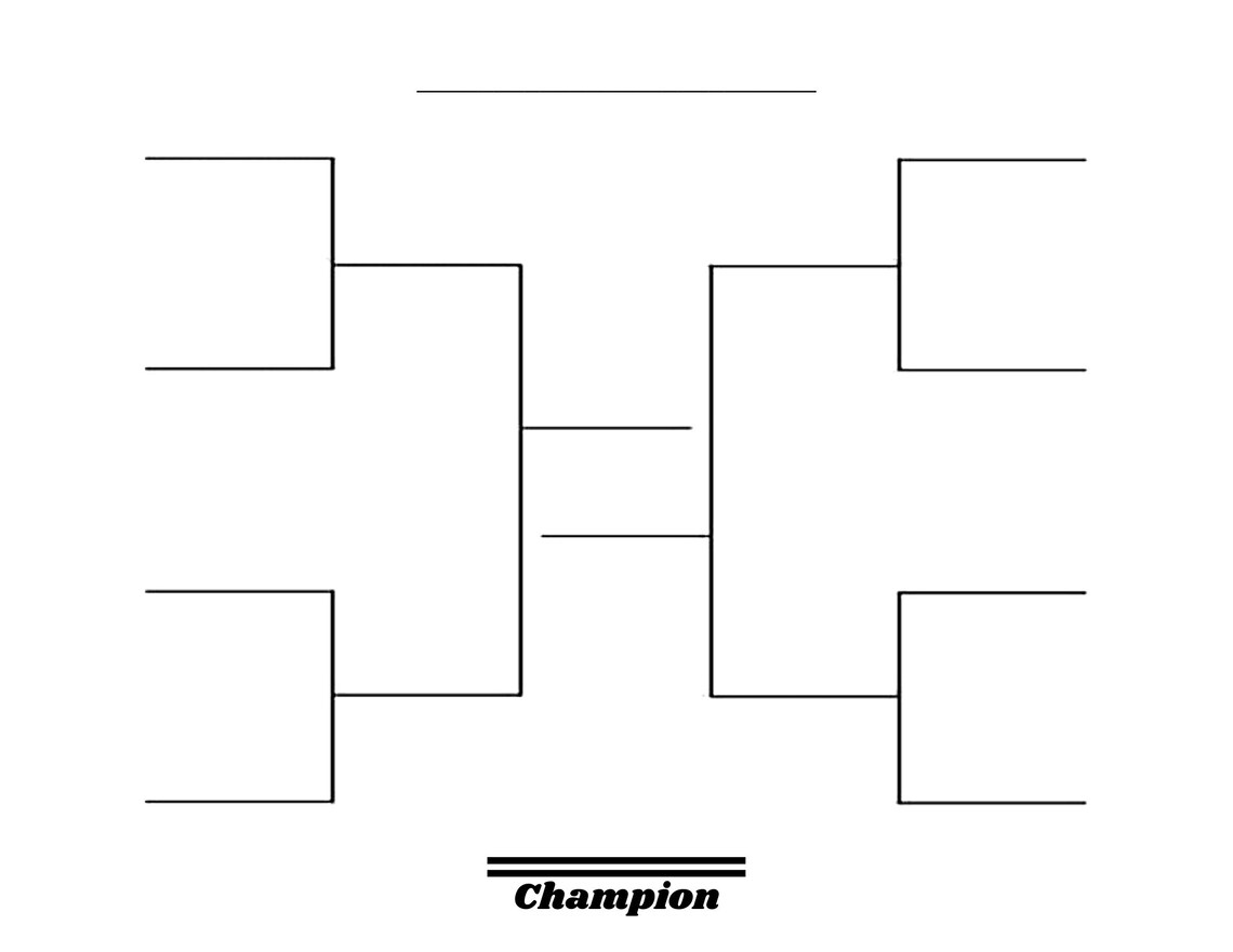 8 Team Tournament Bracket, Sports Bracket, Printable Sports Brackets ...