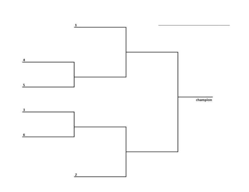 6-team Tournament Bracket, Printable Sports Pool (PDF) - Etsy