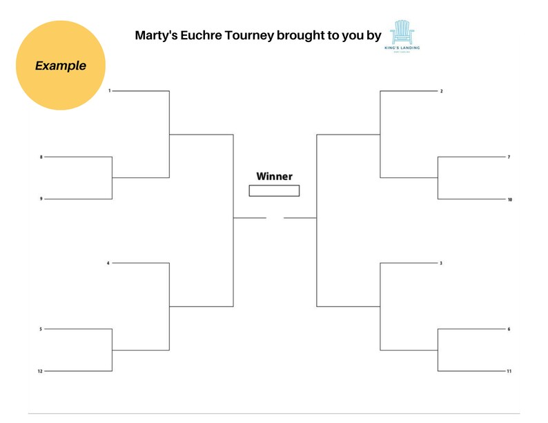 Custom Tournament Bracket, Customizable Sports Bracket, Cornhole ...