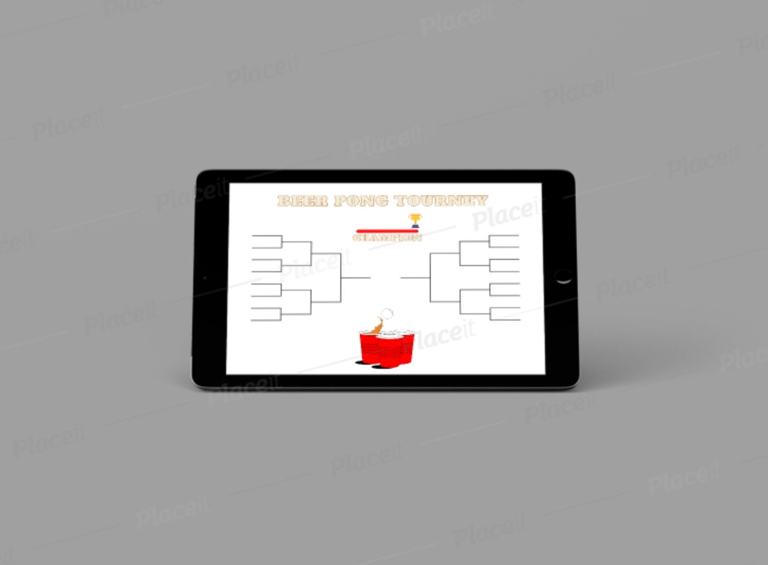 16 Team Beer Pong Tournament Bracket, Instant Download, Printable ...
