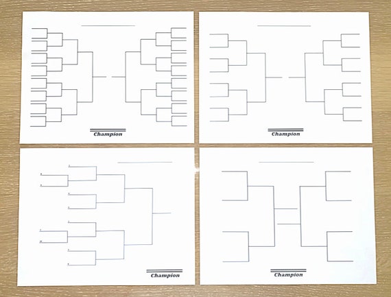 Tournament Bracket Sports Bracket 4 Printable Sports - Etsy