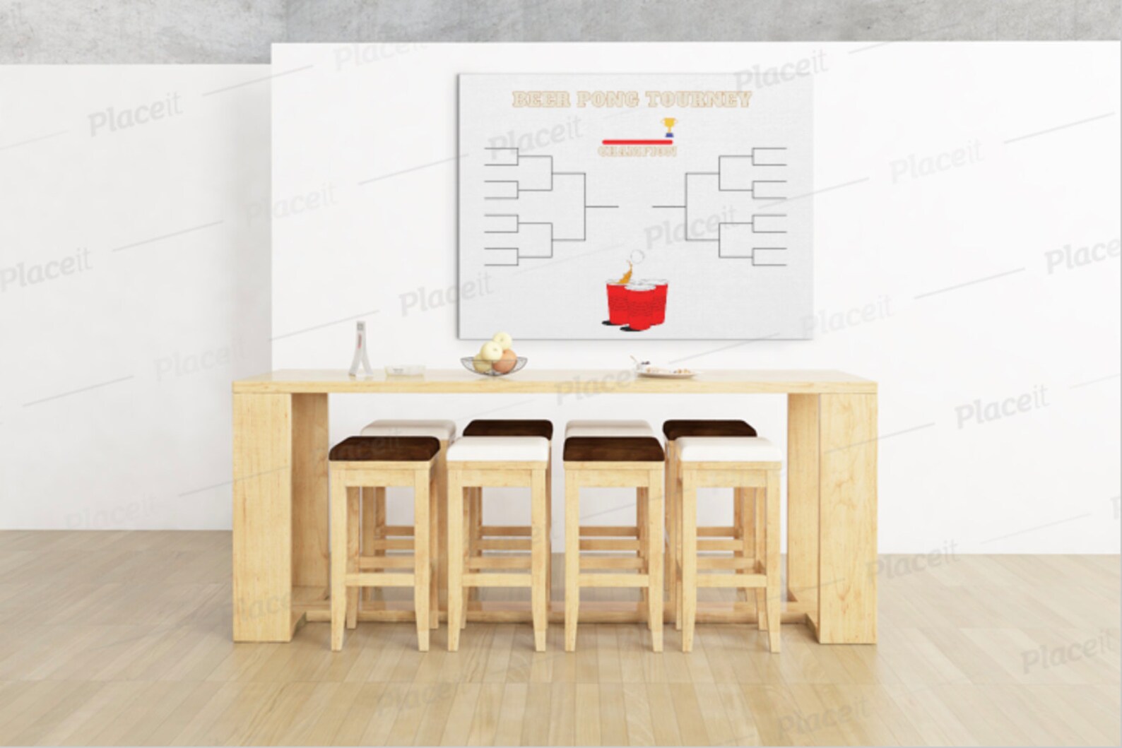 16 Team Beer Pong Tournament Bracket, Instant Download, Printable ...