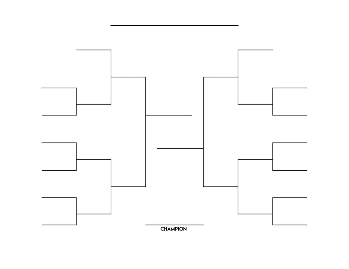 14 Team Tournament Bracket, Sports Bracket, Printable Sports Brackets ...
