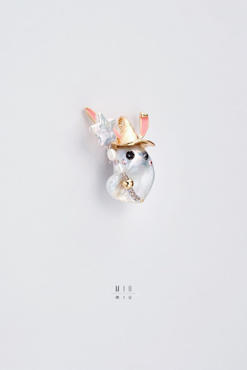 Handmade Baroque Pearl Pendant: Unique Cute Animal Charm.christmas Gift ...