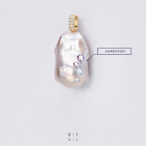 25MM Baroque Light Pink Pearl Fireball Pendant Natural Irregular Pearl ...