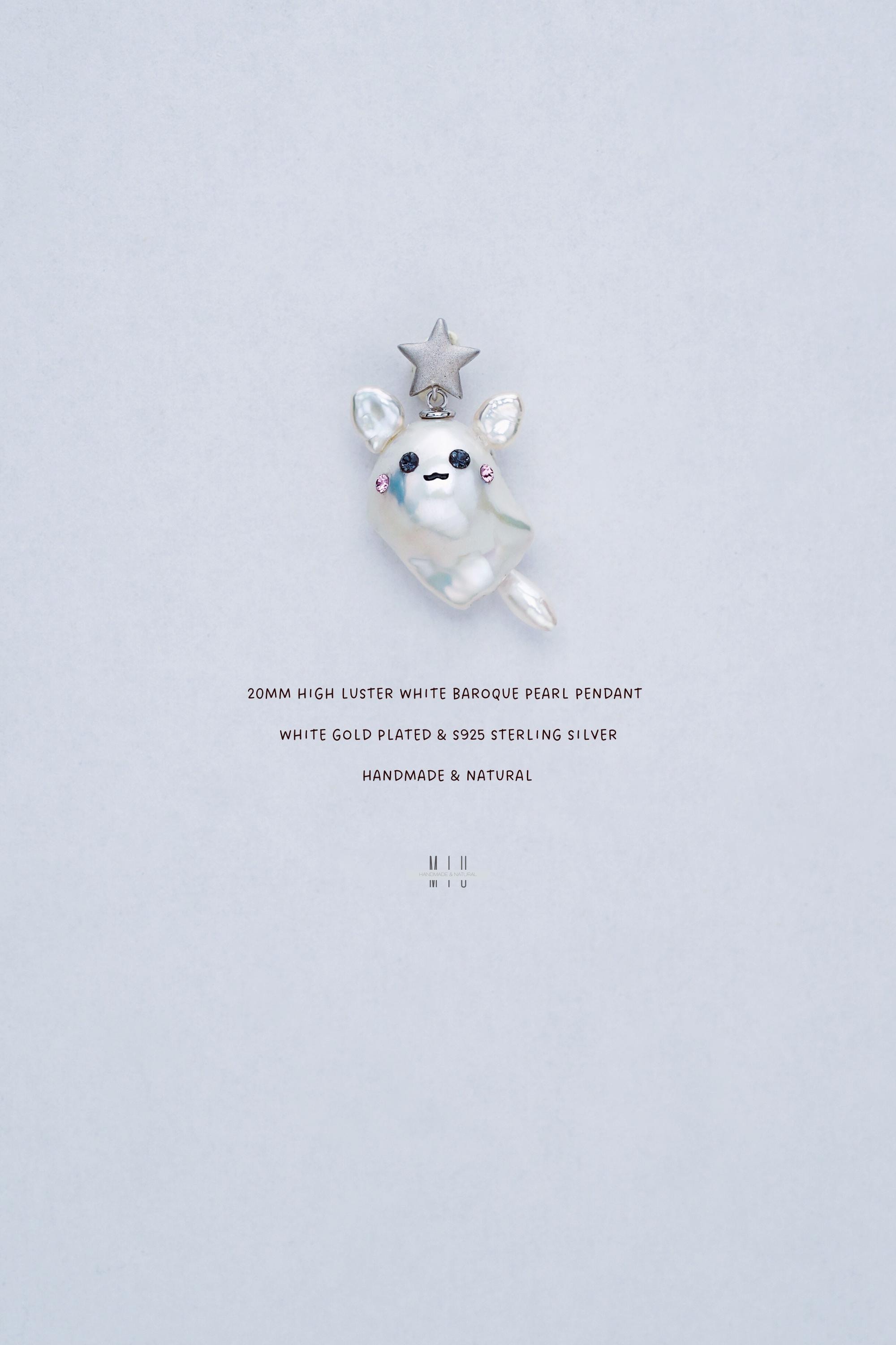 Handmade Baroque Pearl Animal Pendant: Gold-plated Sterling Silver ...