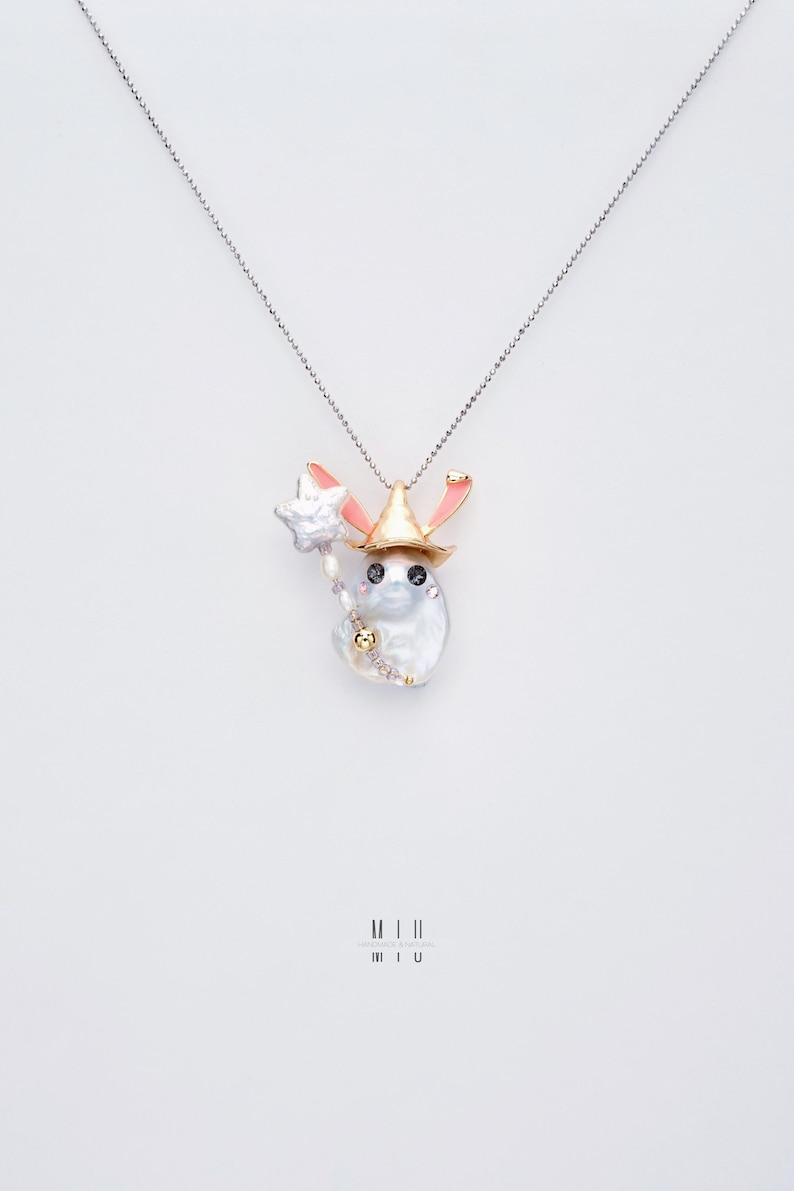 Handmade Baroque Pearl Pendant: Unique Cute Animal Charm.christmas Gift ...