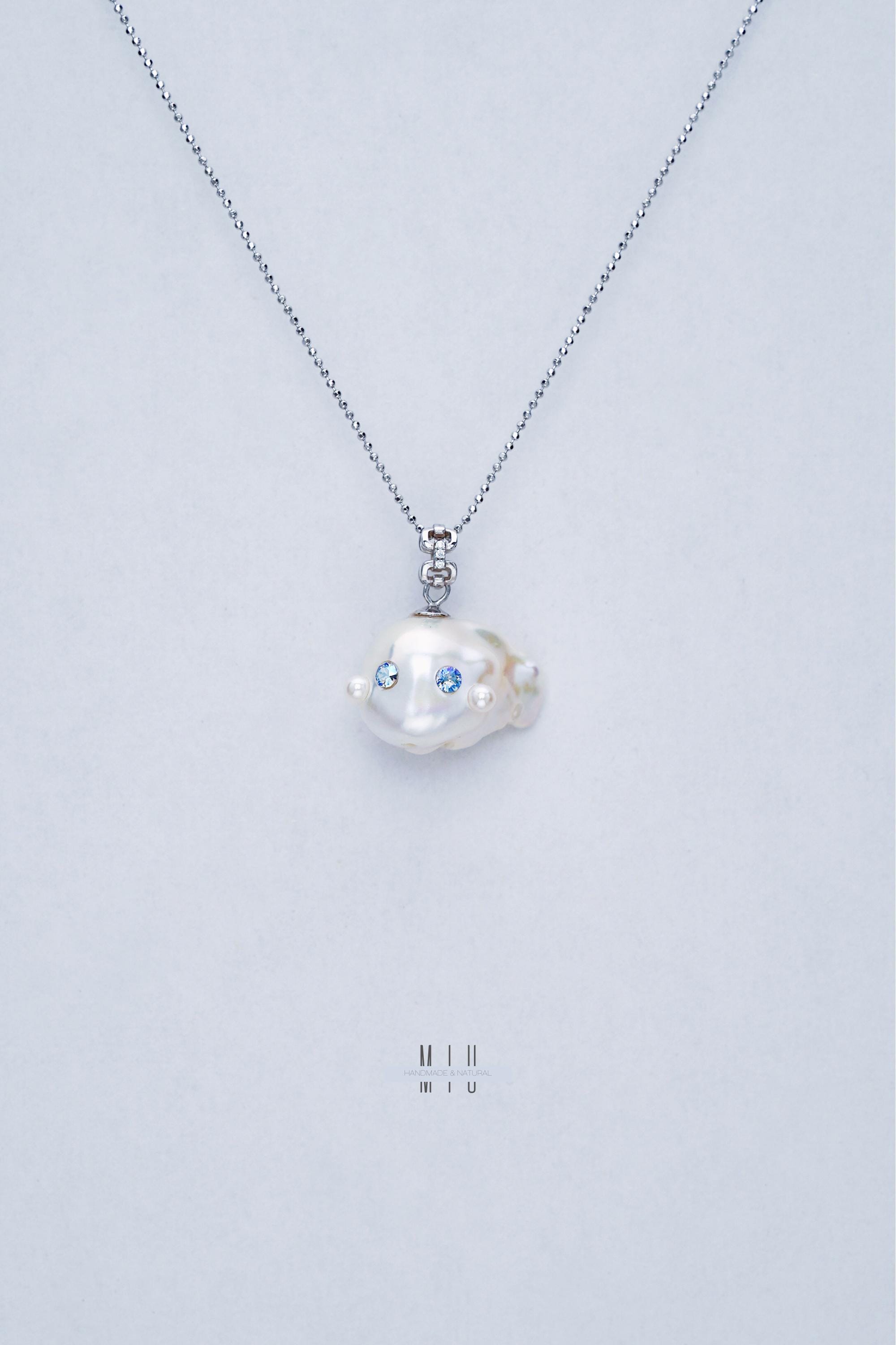 Handmade Baroque Pearl Animal Pendant: Gold-plated Sterling Silver ...