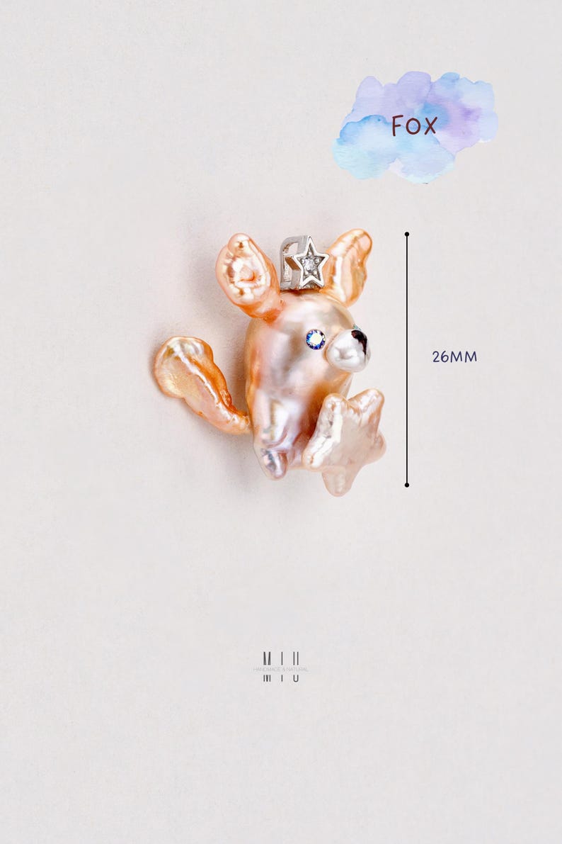 Handmade Baroque Pearl Animal Pendant: Gold-plated Sterling Silver ...