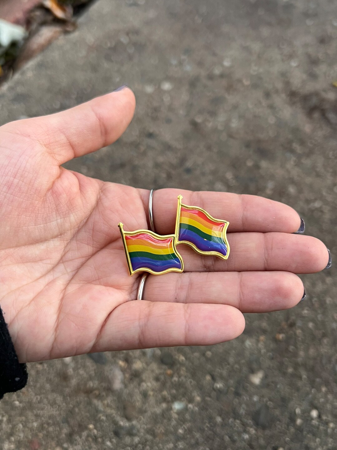 Pride Flag Pin | Rainbow Flag| LGBTQ+ Flag Pin | Pride Flag Enamel - Etsy