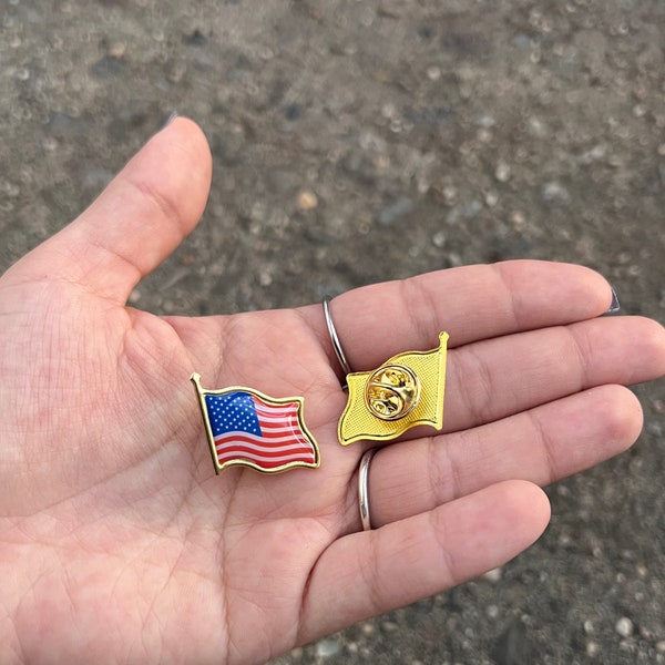 American Flag Pin - Etsy