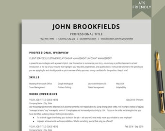 Minimalist Monochrome Resume Template Easy to Edit MS Word & Google ...
