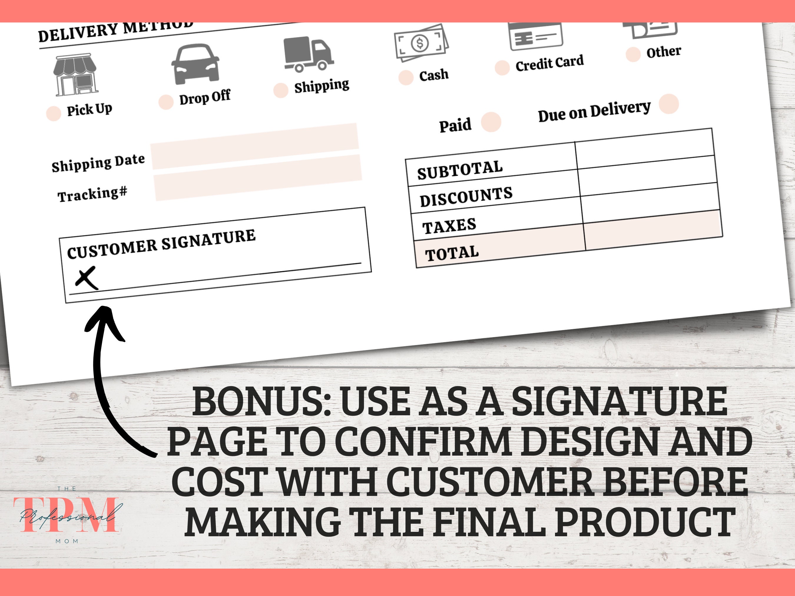 Custom Sign Order Form Editable Template, Canvas and Wood Sign Order ...