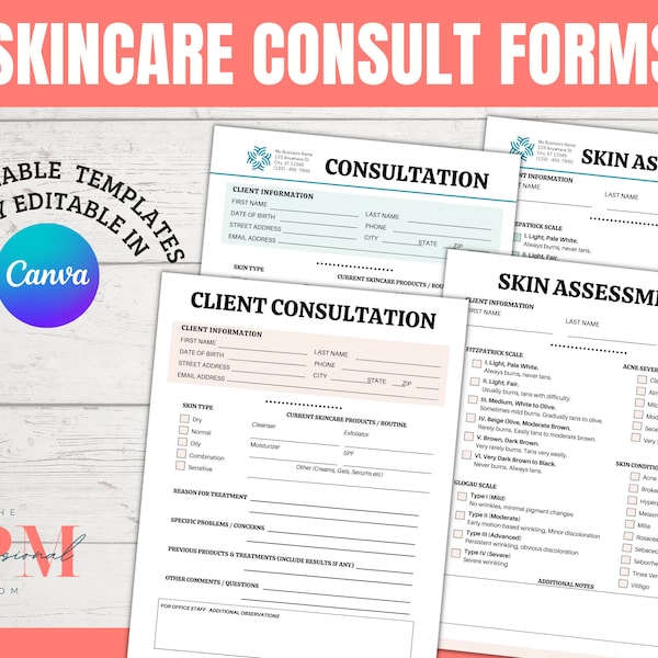 Skin Assessment Form - Etsy