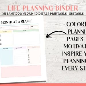Ultimate Life Organization Home Management Binder PDF, Digital Editable ...
