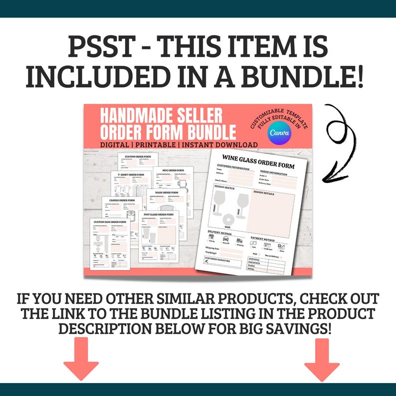 Custom Tshirt Order Form Editable Template, T-shirt Order Forms for ...