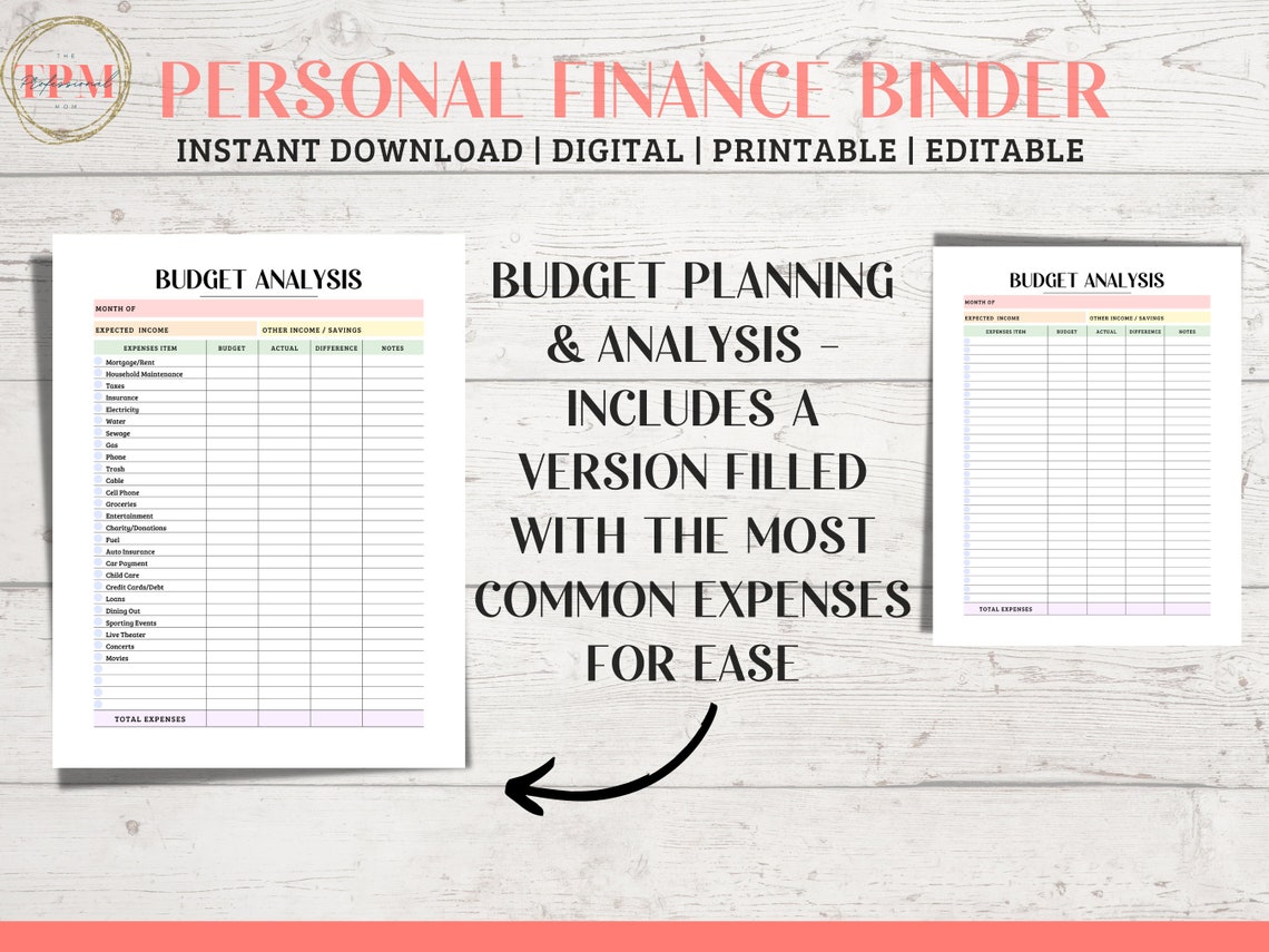 Personal Finance Digital Budget Planner Goodnotes PDF, Printable ...
