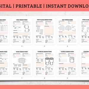 Handmade Seller Order Form Bundle, Editable Custom Craft Show Order ...