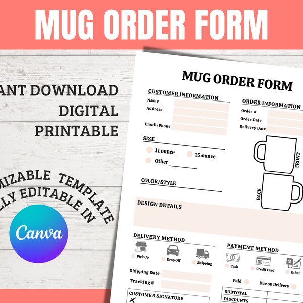 Coffee Order Form - Etsy