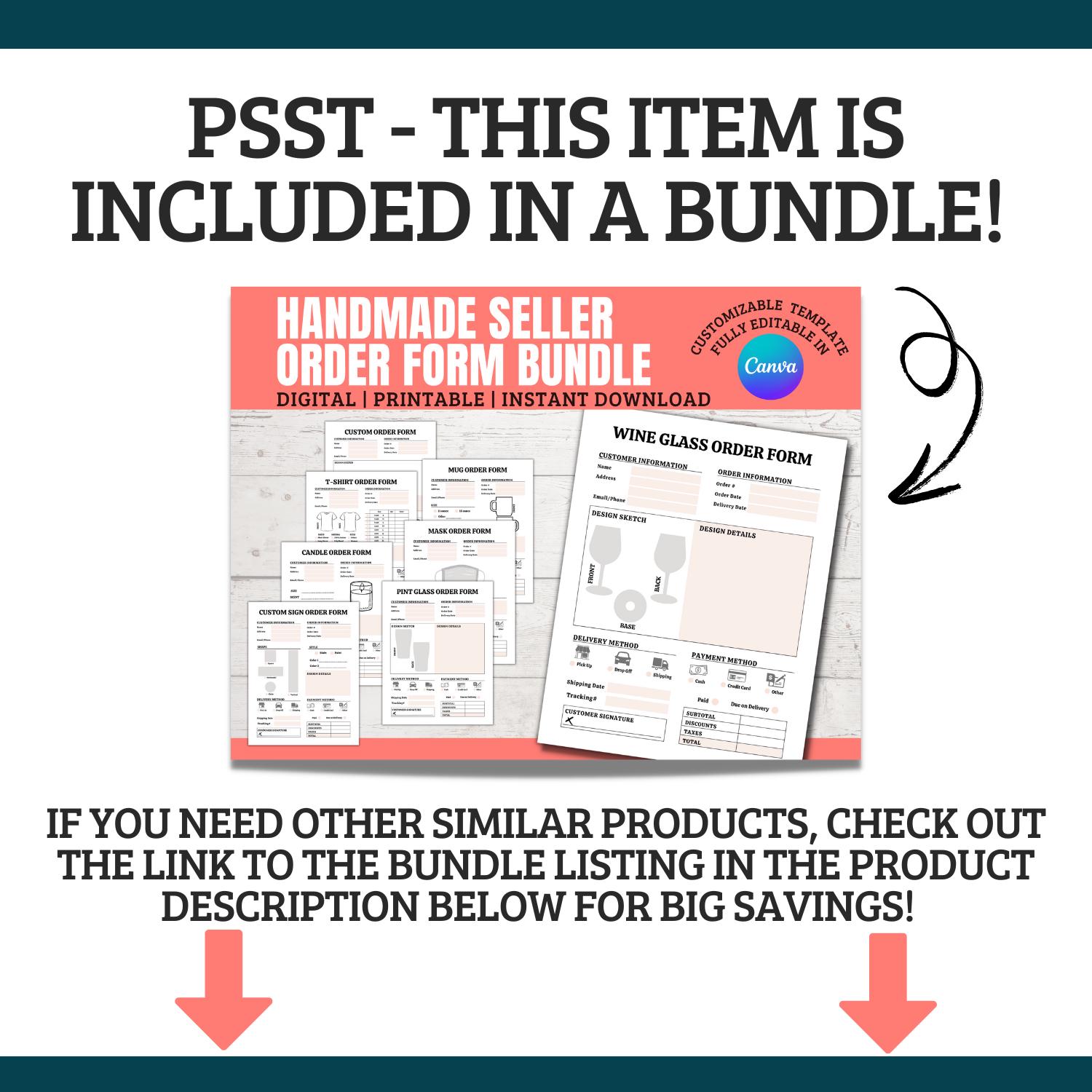 Custom Hat Order Form Editable Template, Fillable Hat Order Forms ...