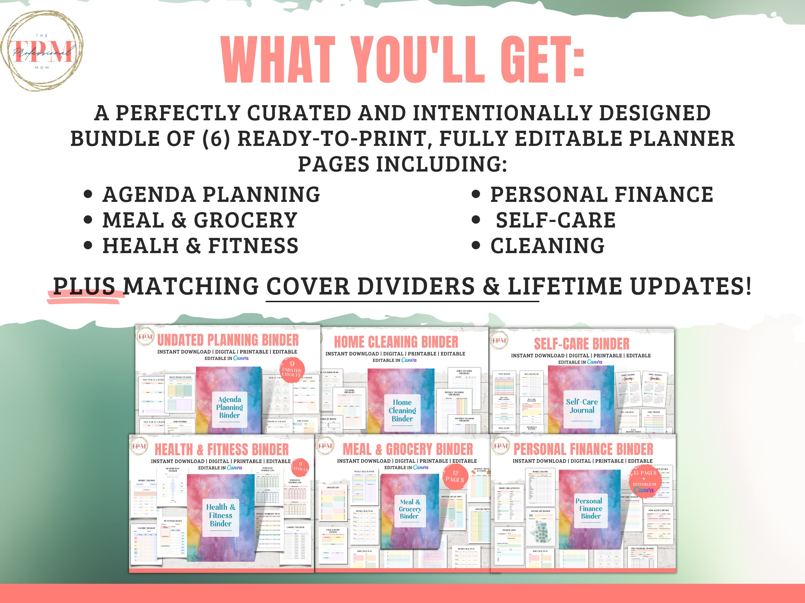 Ultimate Life Organization Home Management Binder PDF, Digital Editable ...