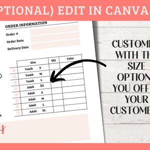 Handmade Seller Order Form Bundle, Editable Custom Craft Show Order ...