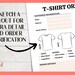 Custom Tshirt Order Form Editable Template, T-shirt Order Forms for ...