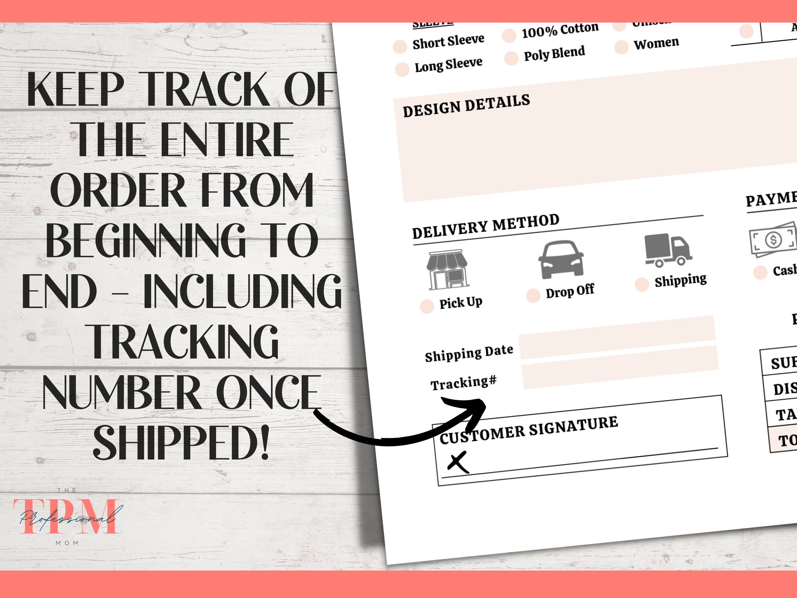 Custom Hat Order Form Editable Template, Hat Order Forms for Vinyl ...