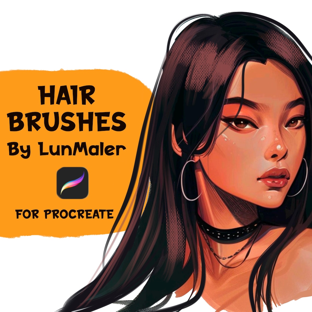 25 Procreate Hair Brushes: Hairstyle Brush Set (digital Download) - Etsy