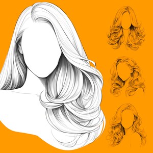 860 Hairstyle Stamp Brushes for Procreate (digital) - Etsy