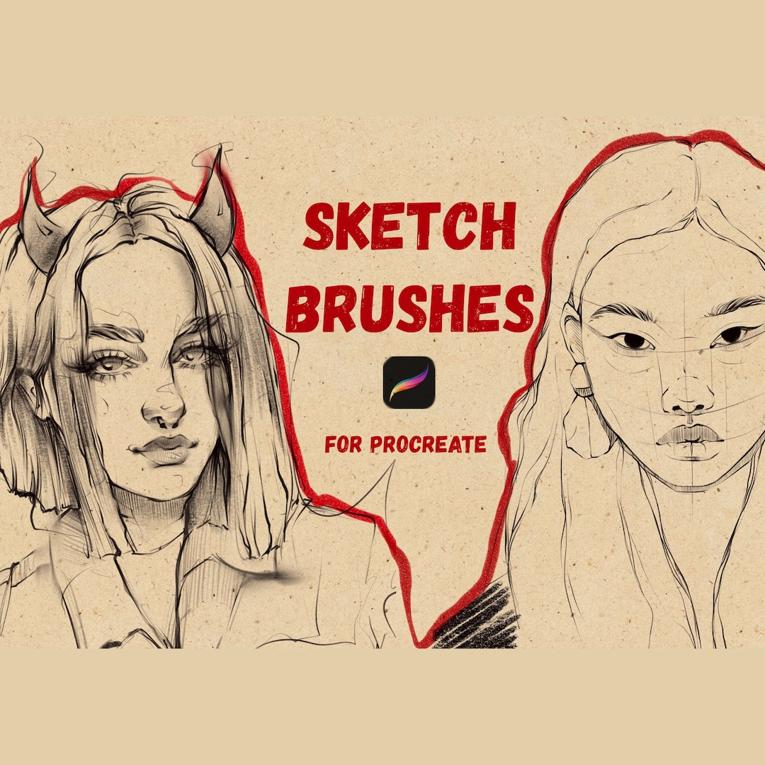 Procreate Sketch Brushes: Line Art, Tattoo & Pencil Brushes - Etsy