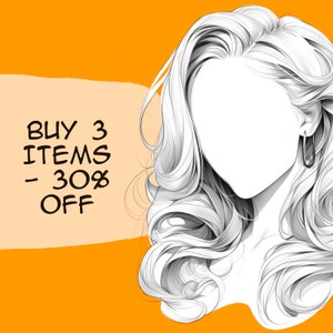 400 Hairstyle Stamp Brushes for Procreate (digital Download) - Etsy