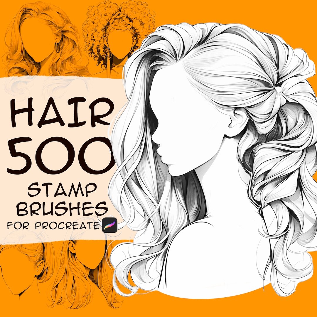 500 Hair Stamp Brushes for Procreate (digital Download) - Etsy