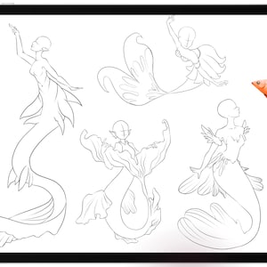 Stamp Brushes for Procreate, Procreate Mermaid - Etsy