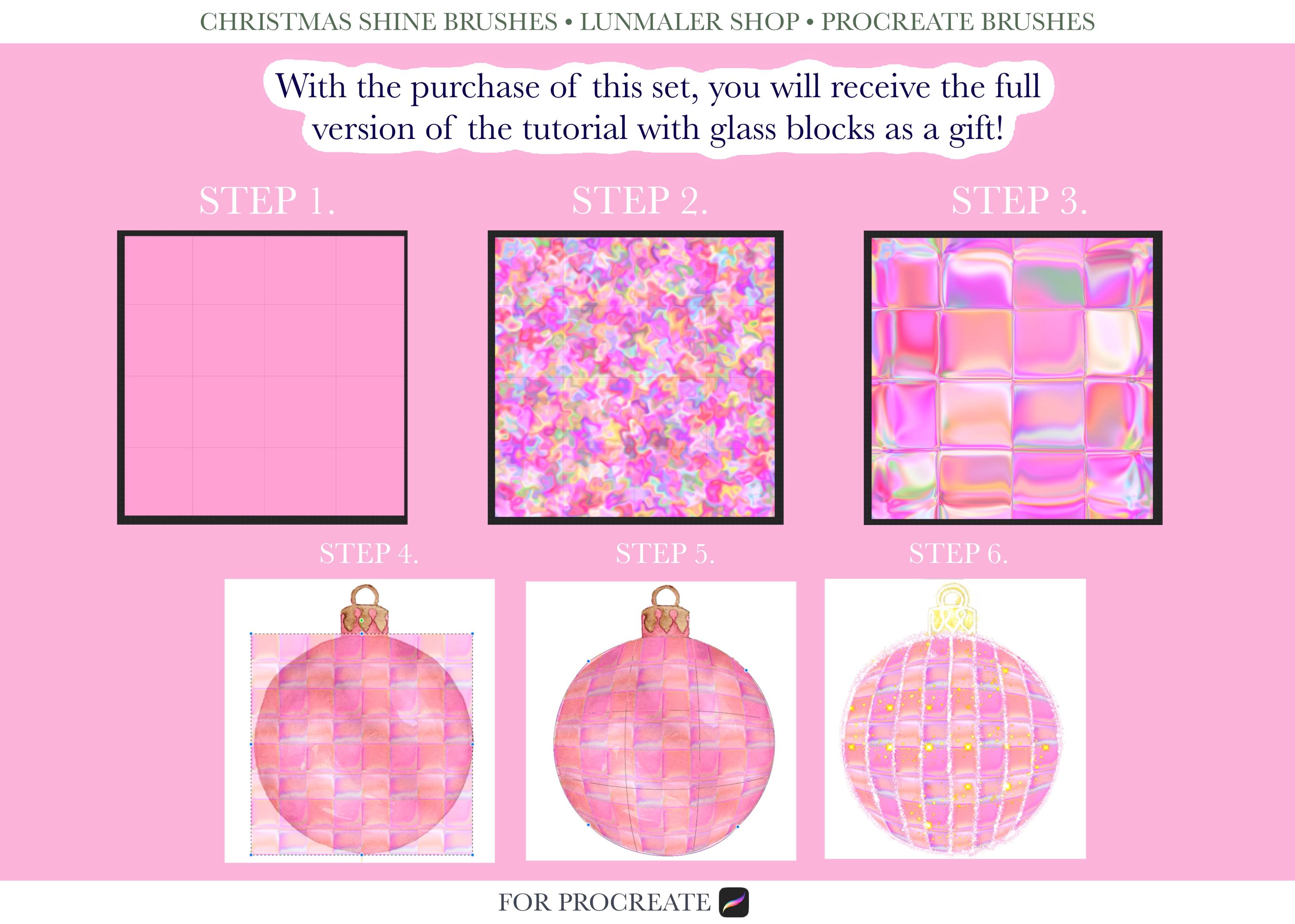 Christmas Shine Outline Brushes for Procreate. Christmas Sparkly ...