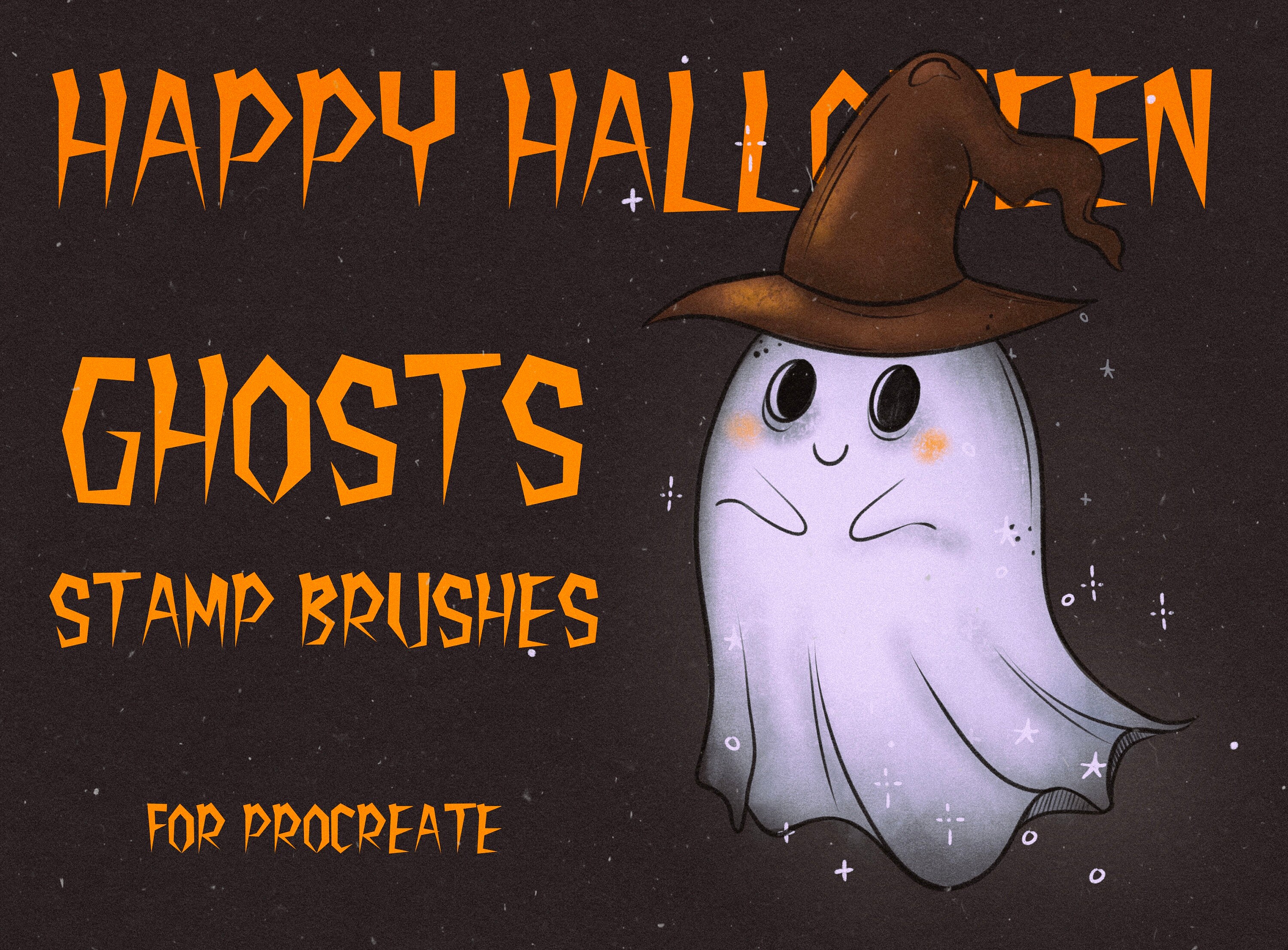 20 Halloween Ghosts Stamp Brushes for Procreate Design Stamp - Etsy