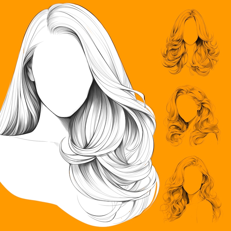 500 Hair Stamp Brushes for Procreate (digital Download) - Etsy