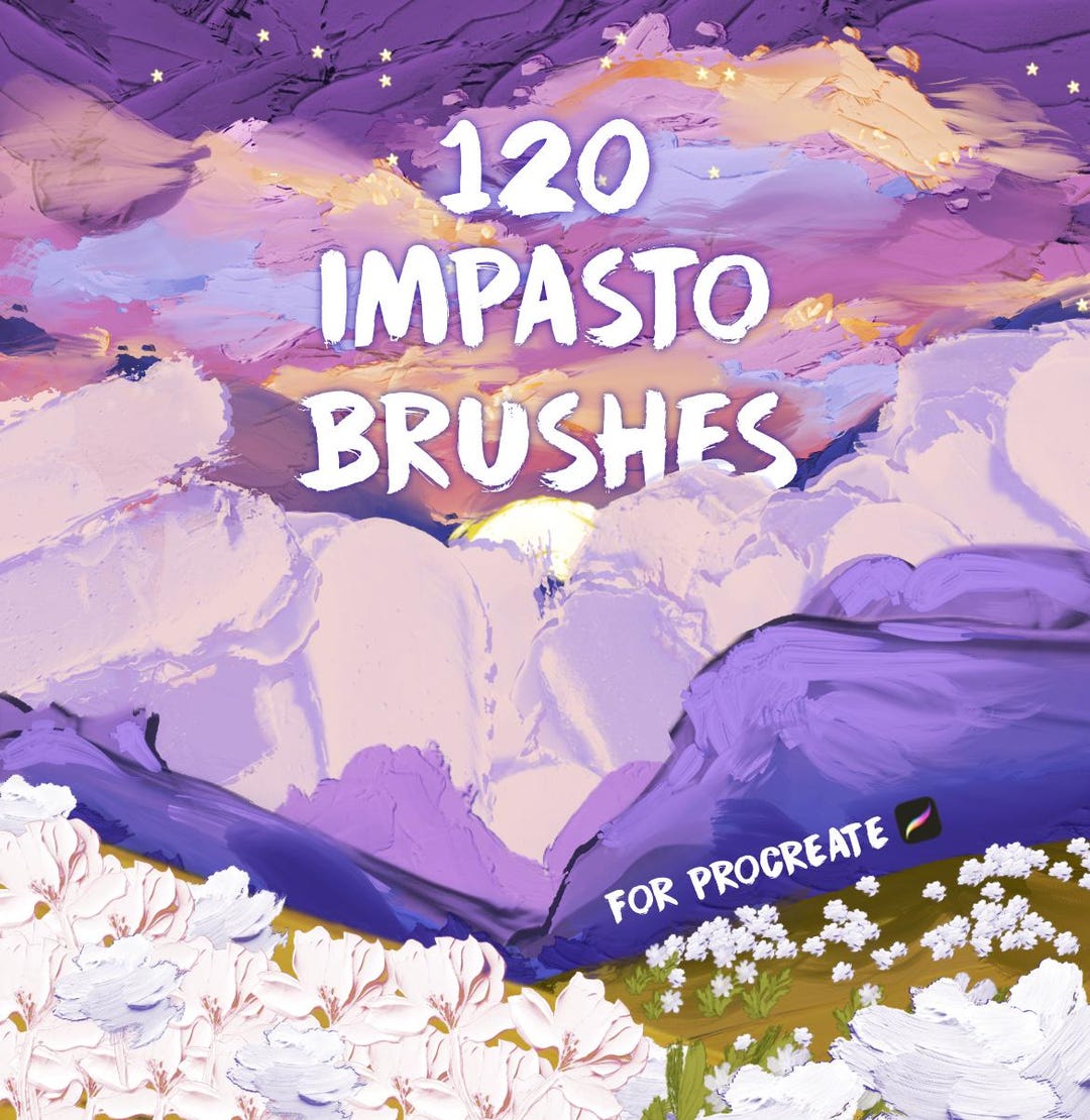 Impasto Procreate Brushes: Realistic Oil, Acrylic, Gouache (digital ...