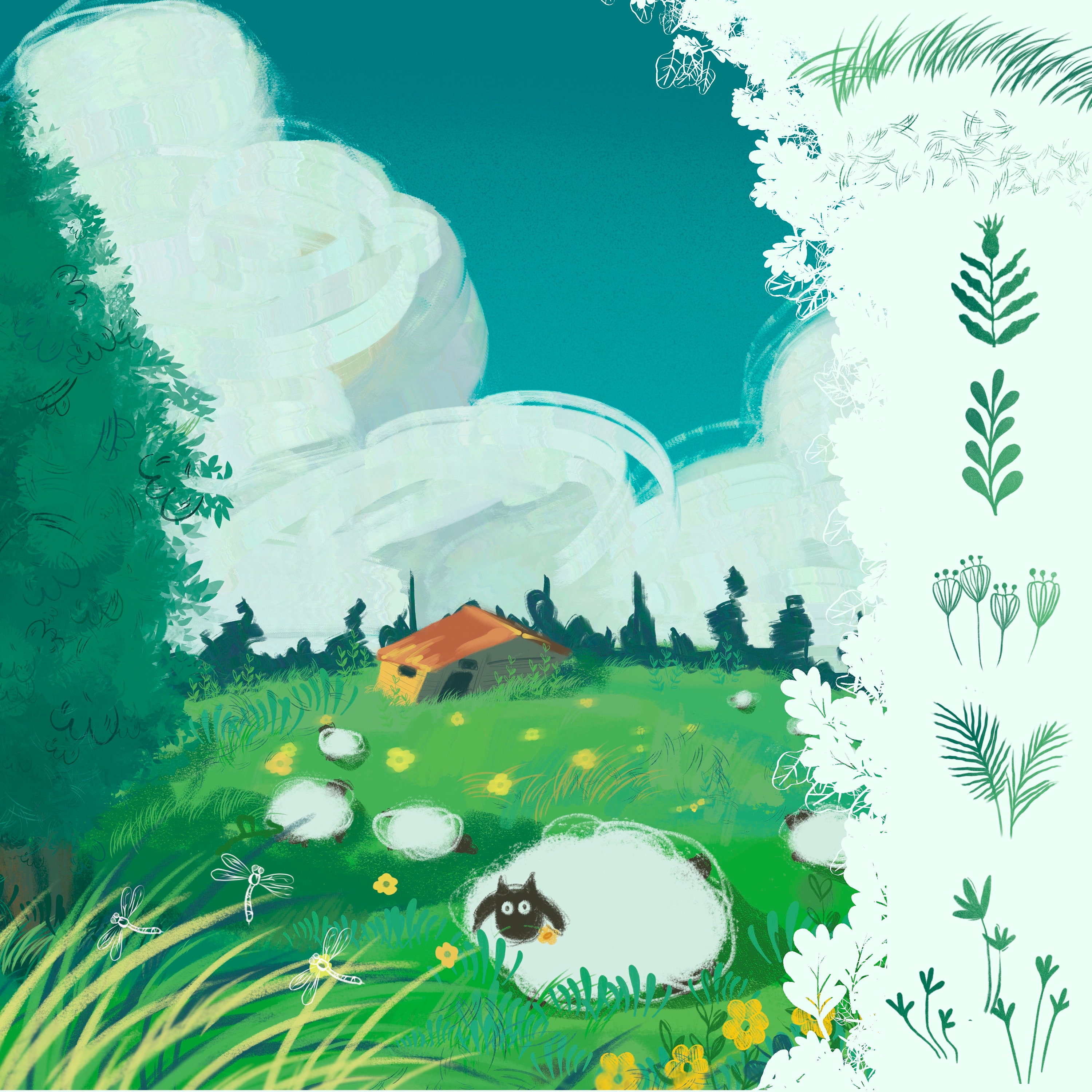 75 Procreate Plant Brushes: Foliage & Illustration Stamps (digital ...